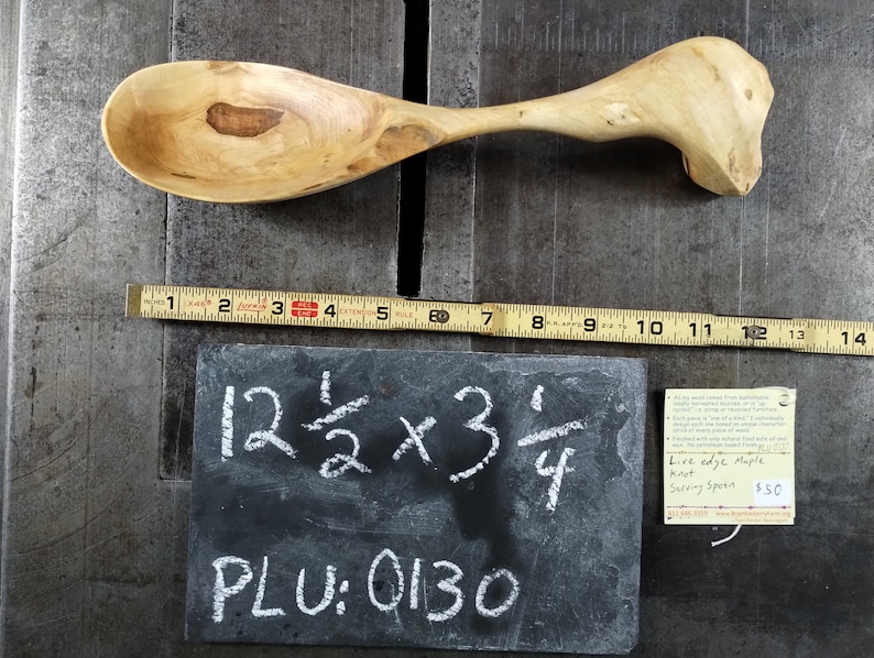 Live Edge Curly Maple Serving Spoon - Large - One of a Kind - Etsy