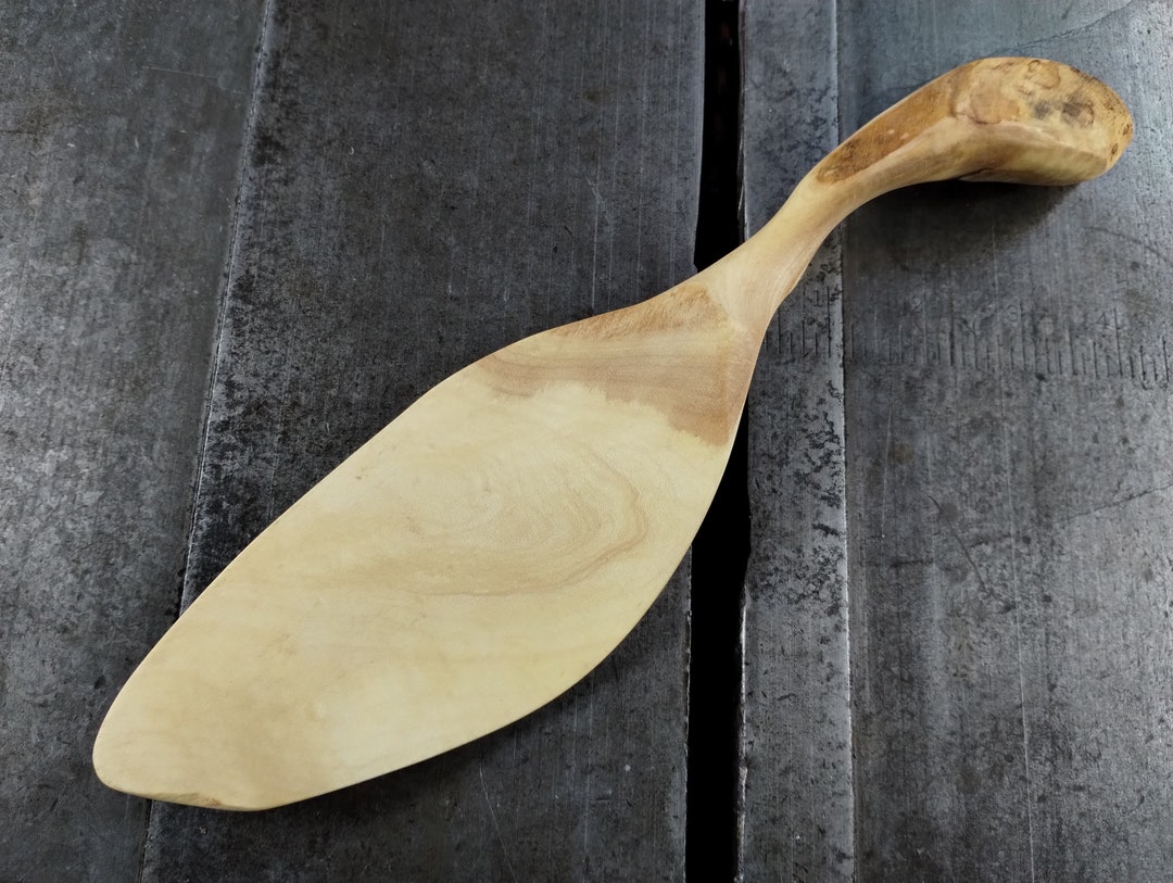 Curly Maple Wooden Pie Server With Live Edge Handle - One of a Kind - Etsy