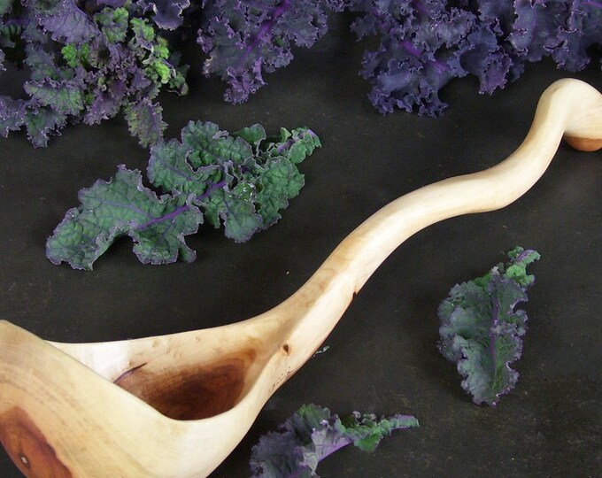 Large Wooden Ladle in Bi-color Sugar Maple - Etsy