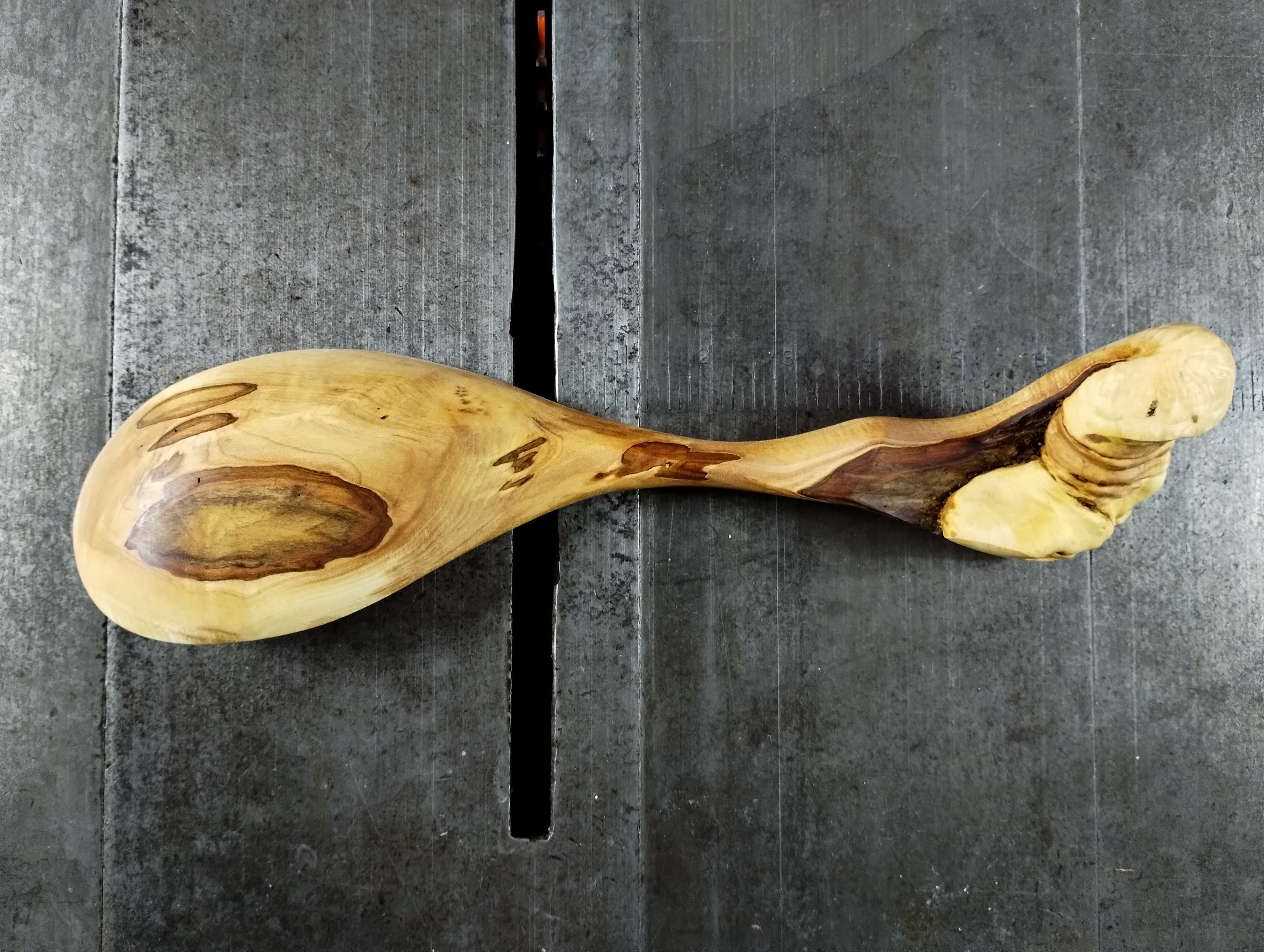 Live Edge Curly Maple Serving Spoon - Large - One of a Kind - Etsy