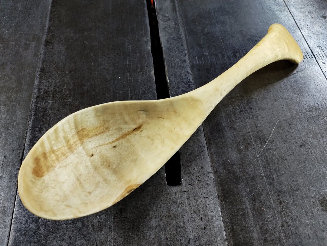Curly Maple Serving Spoon - Large - One of a Kind - Etsy