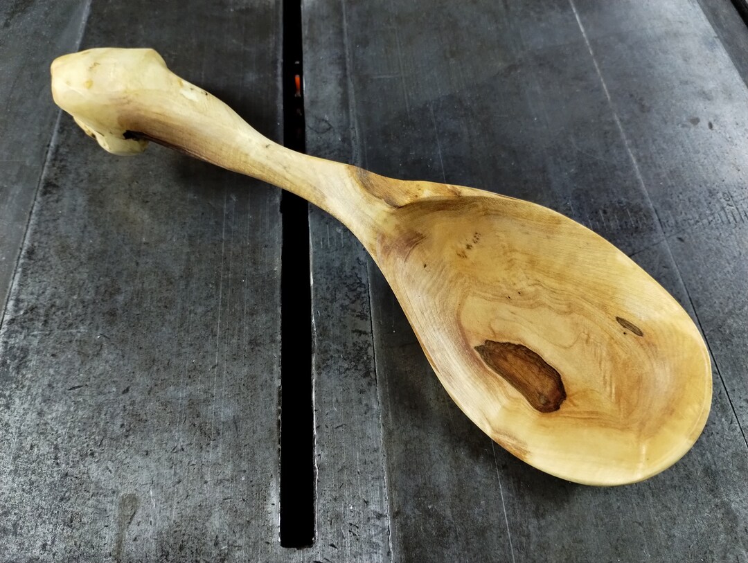 Live Edge Curly Maple Serving Spoon - Large - One of a Kind - Etsy