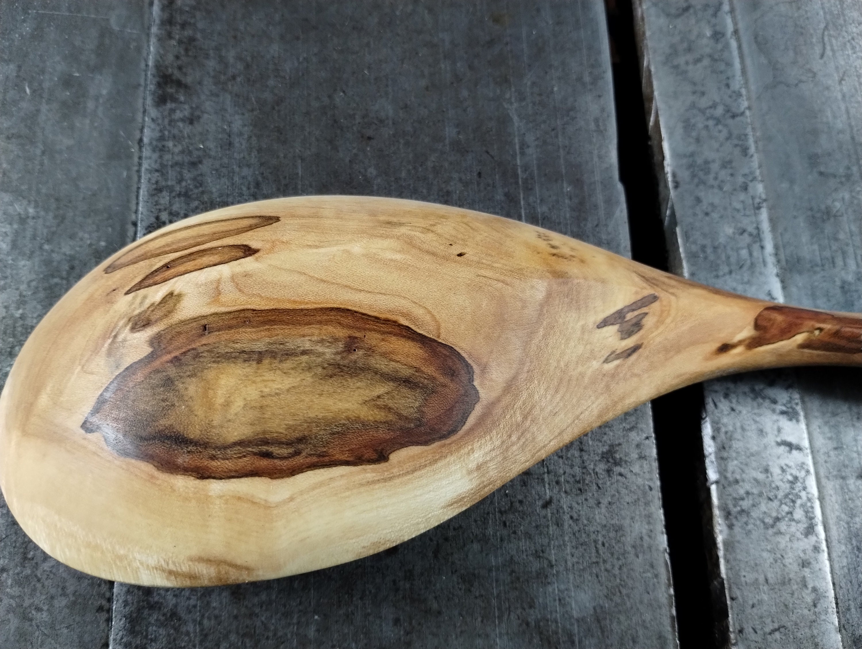 Live Edge Curly Maple Serving Spoon - Large - One of a Kind - Etsy