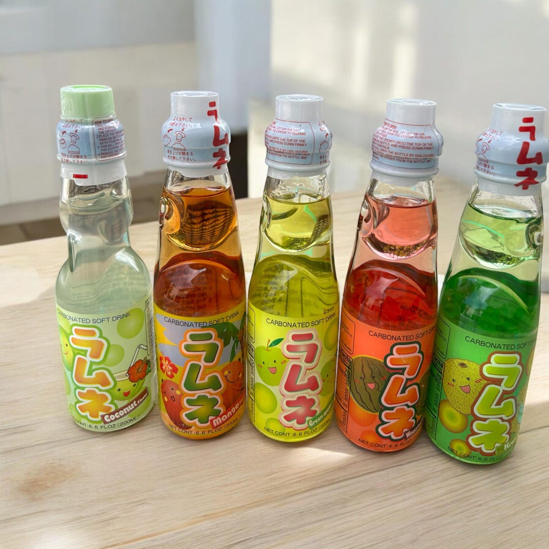 Pack of 5 Ramune CTC: Coconut, Mango, Watermelon, Kiwi and Green Apple ...