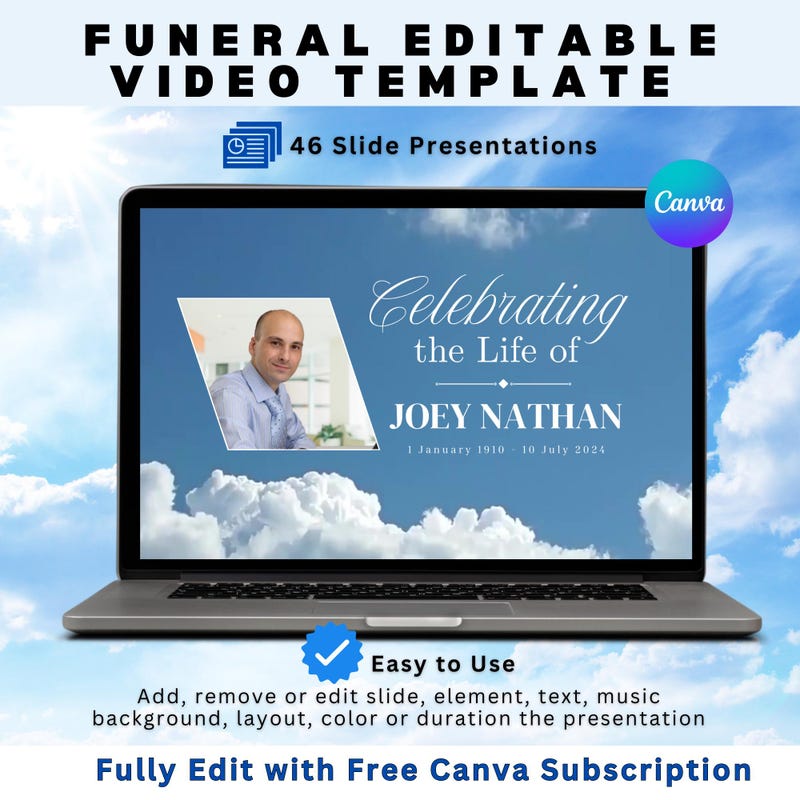 Blue Funeral Background - Etsy