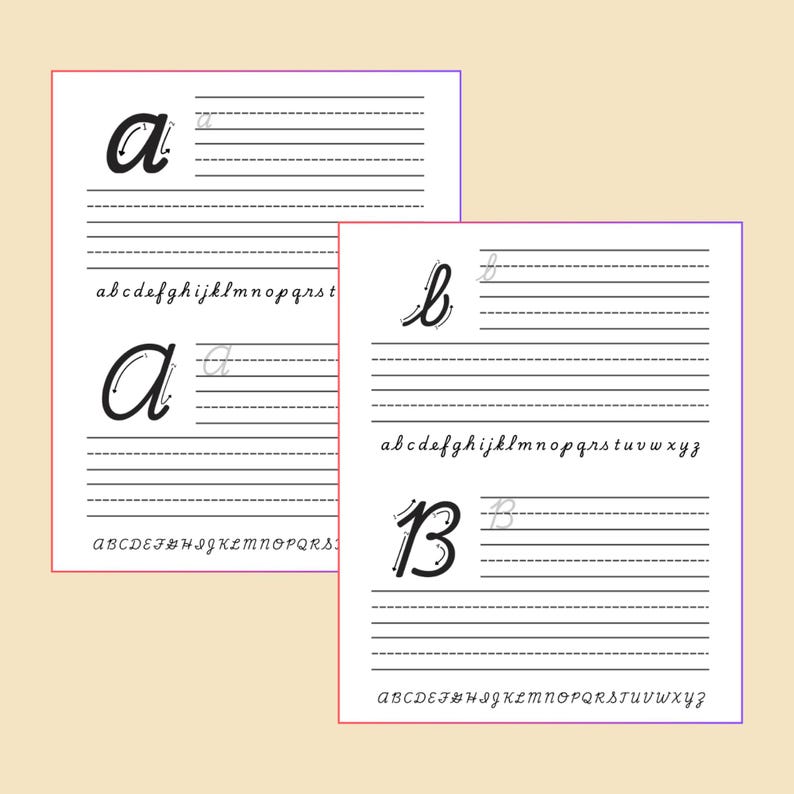 Cursive Writing Worksheet for Adult - Etsy