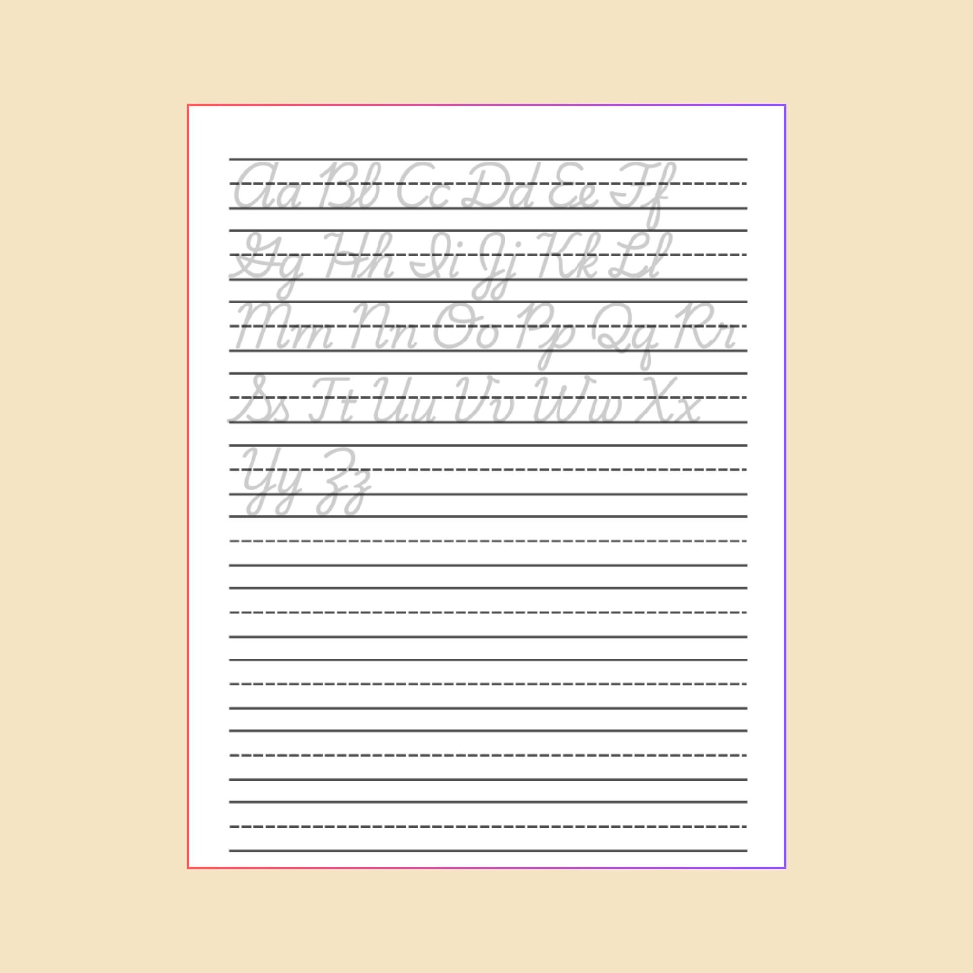 Cursive Writing Worksheet for Adult - Etsy