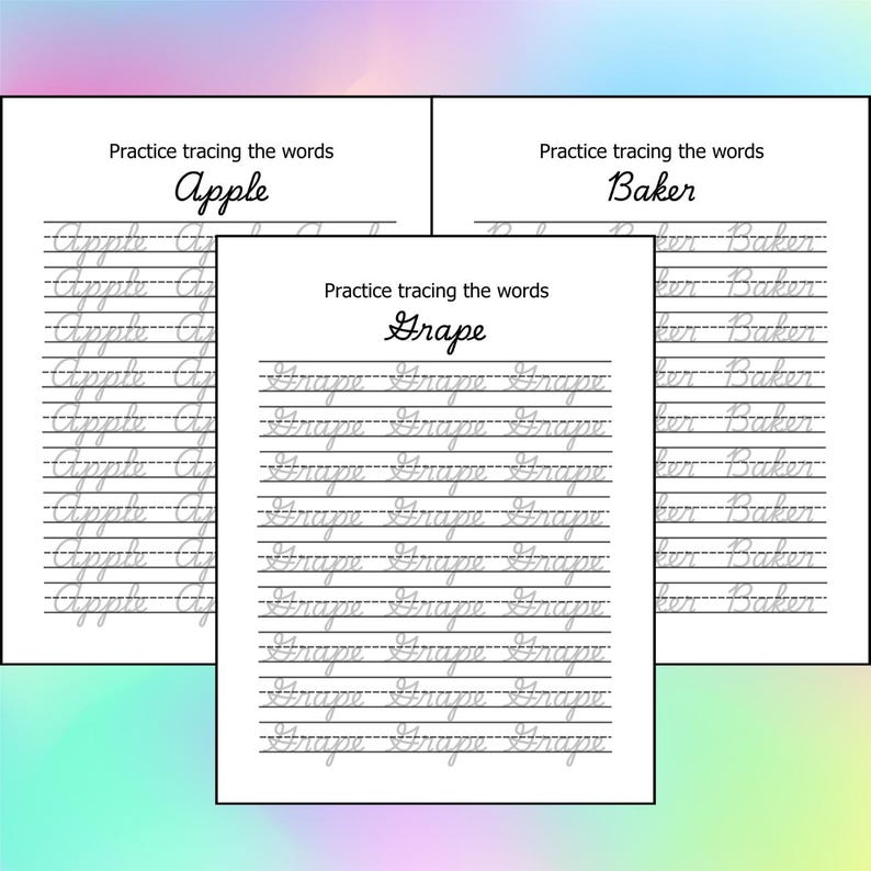 Printable Cursive Handwriting Worksheets: This Offers 67 Engaging Pages ...