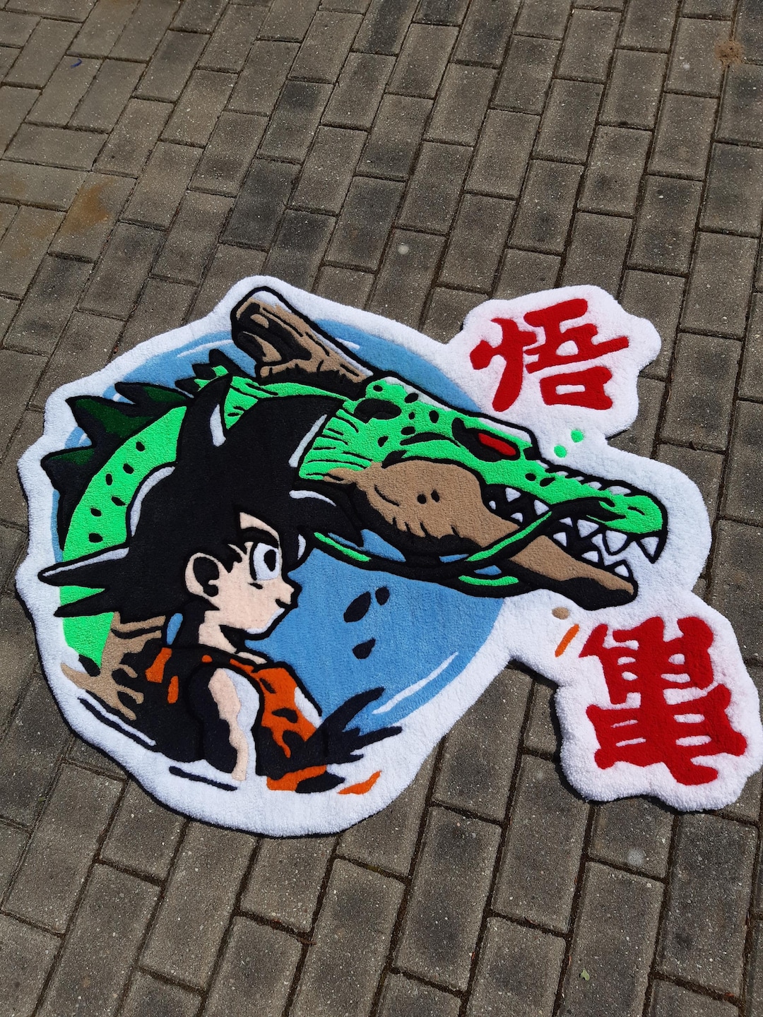 Goku and Shenron — Handmade Dragon Ball Tufted Rug - Etsy