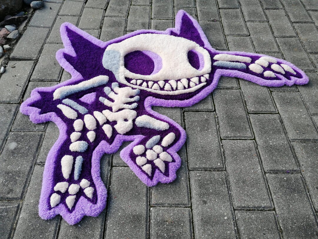 Pokémon Sableye Handmade Custom Skeleton 3D Tufted Rug - Etsy