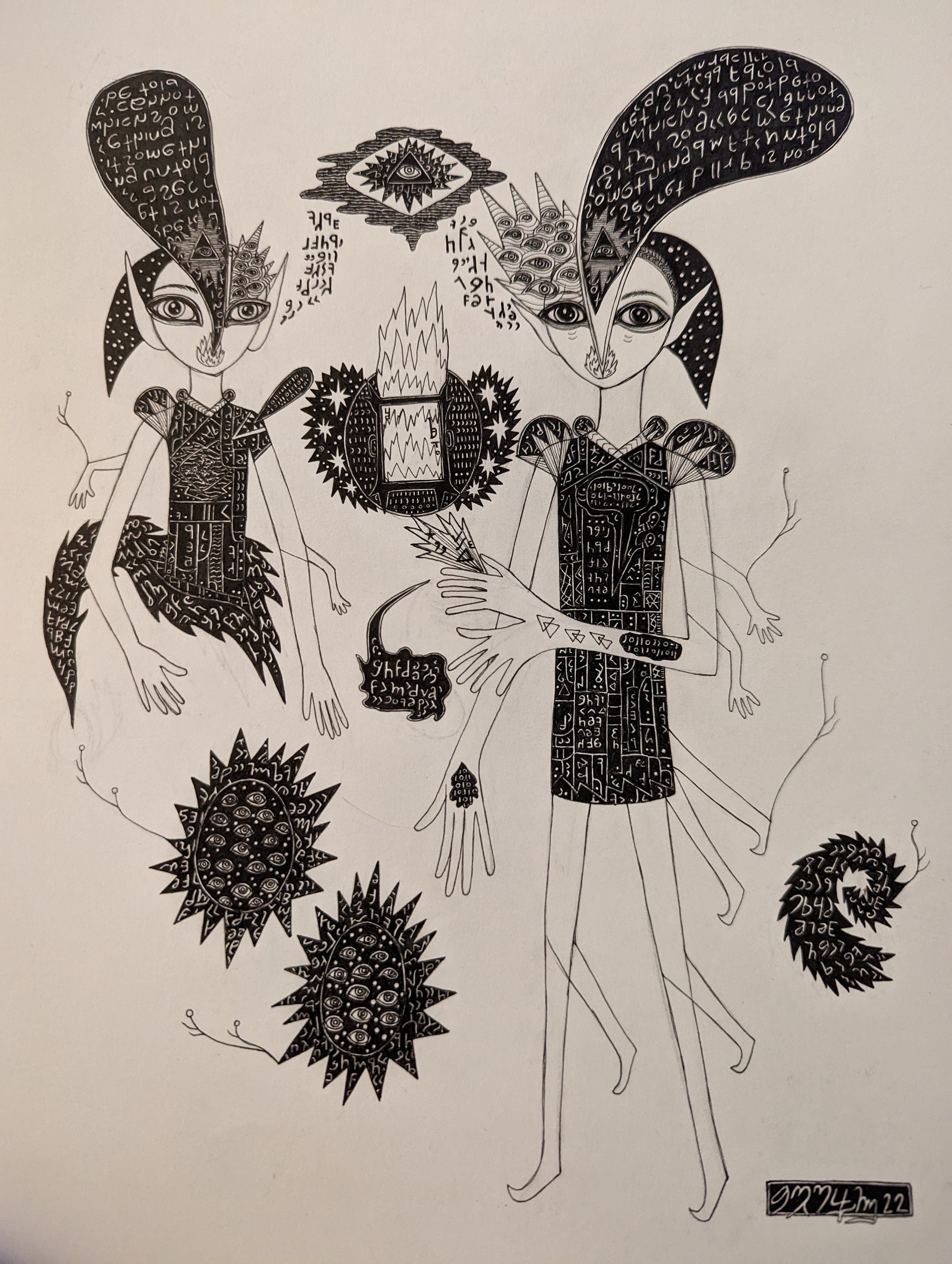 Original Drawing-"machine Elves". 2021. - Etsy