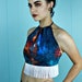 Galaxy Crop Top, Celestial Top, Festival Fashion, Summer Style, Tie Top ...