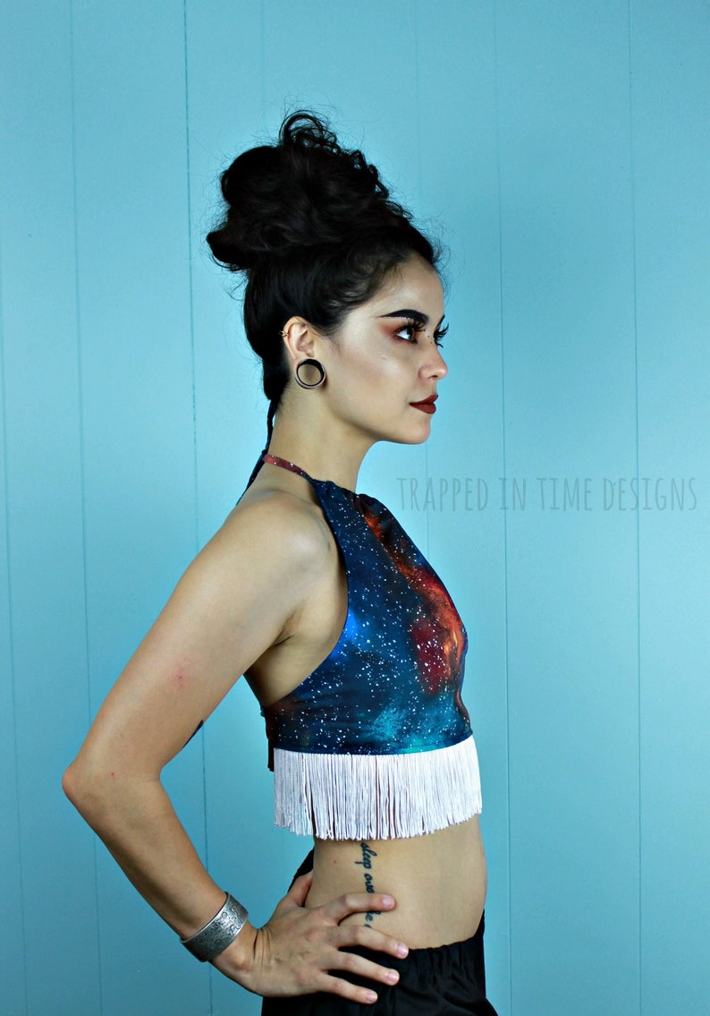 Galaxy Crop Top Celestial Top Festival Fashion Summer - Etsy