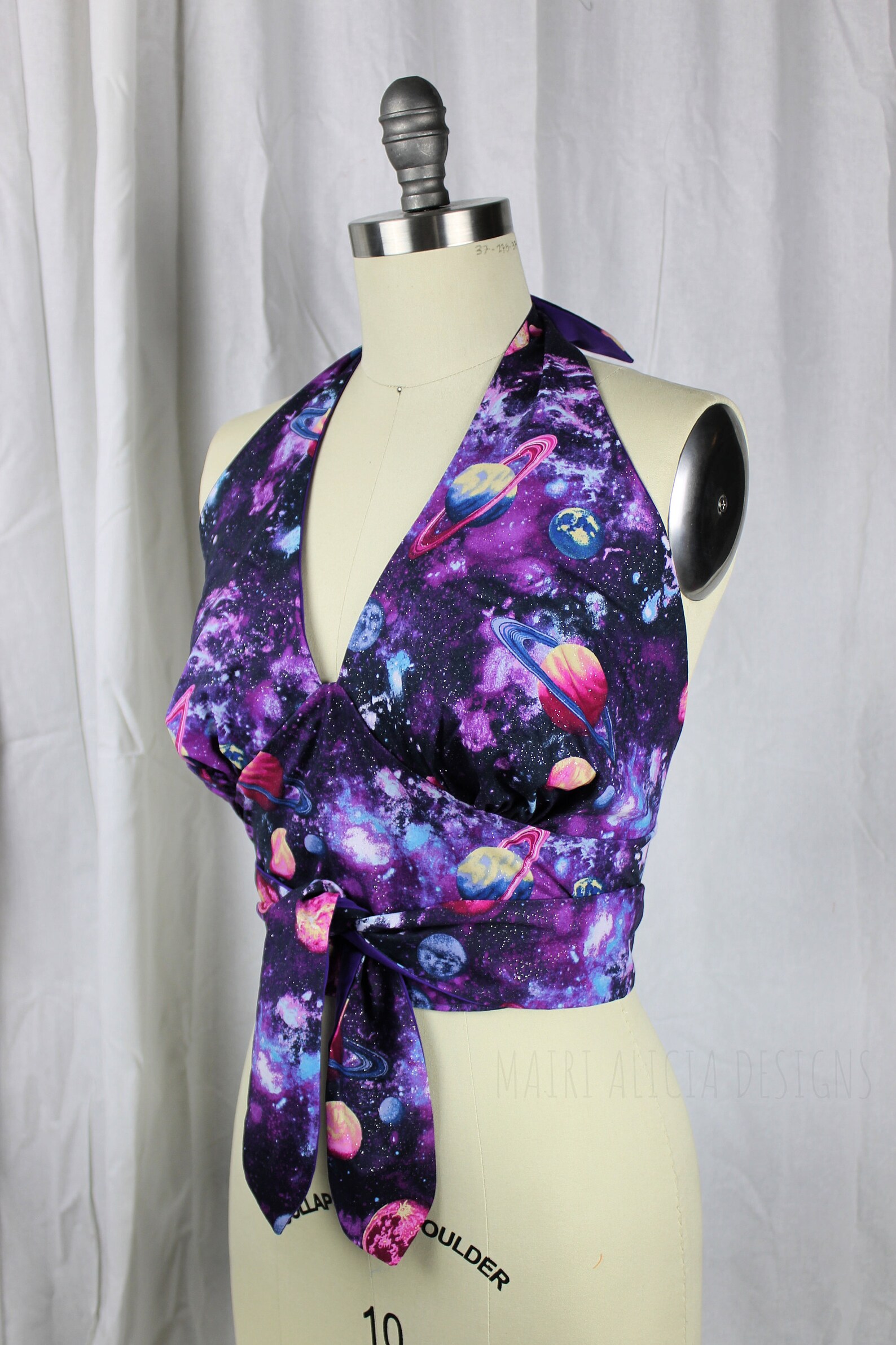 Galaxy Crop Top 70s Style Retro Crop Top Women's Crop - Etsy