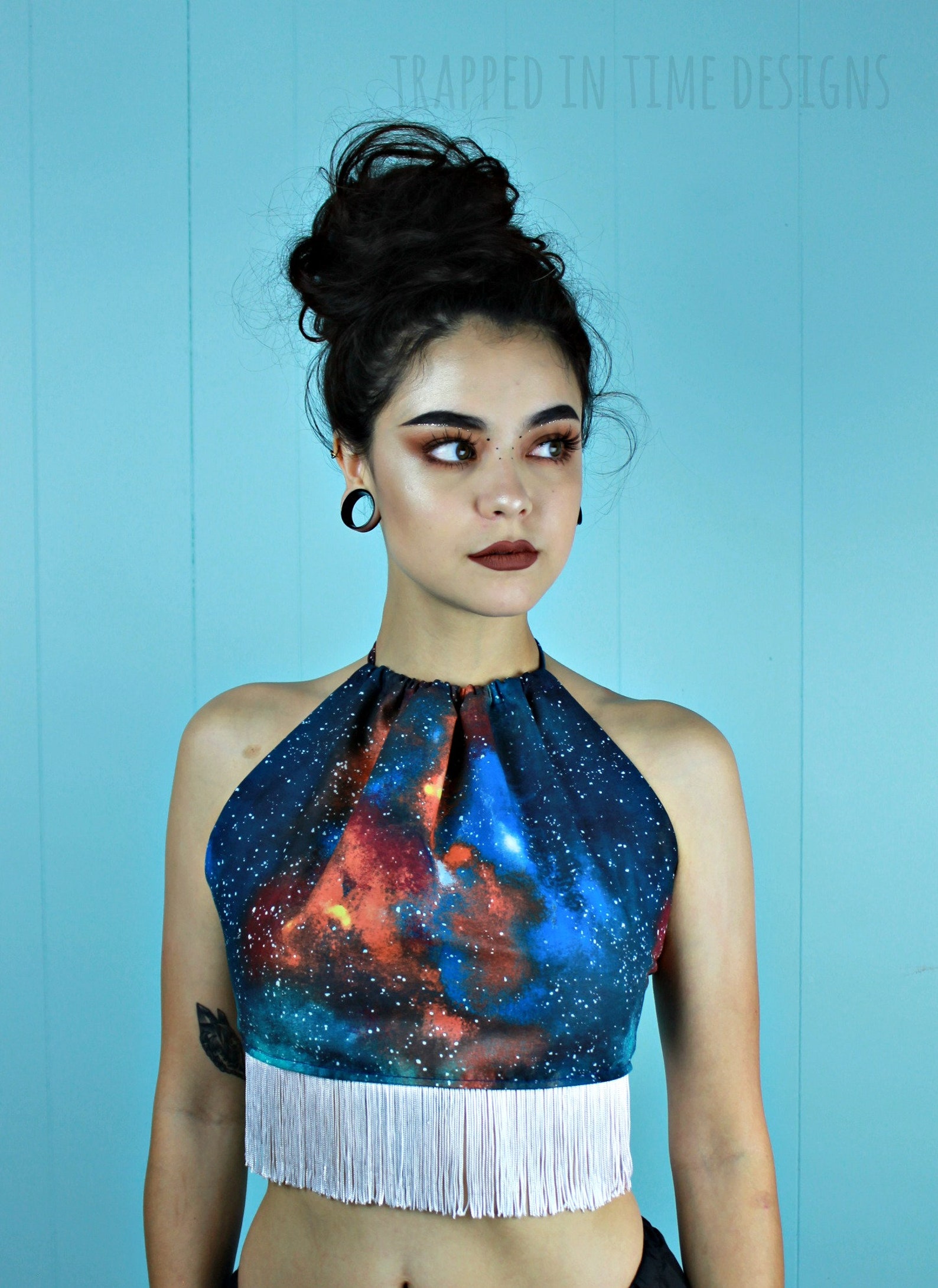 Galaxy Crop Top Celestial Top Festival Fashion Summer - Etsy