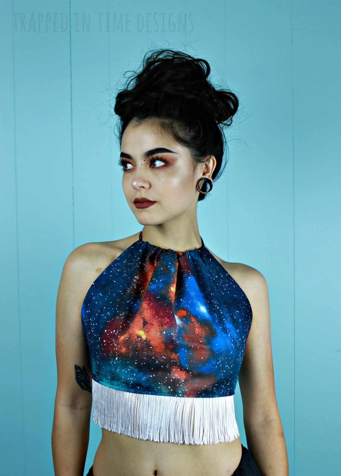 Galaxy Crop Top Celestial Top Festival Fashion Summer - Etsy