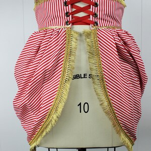 Red and White Striped Bustle, Circus Costume, Striped Bustle, Gothic ...