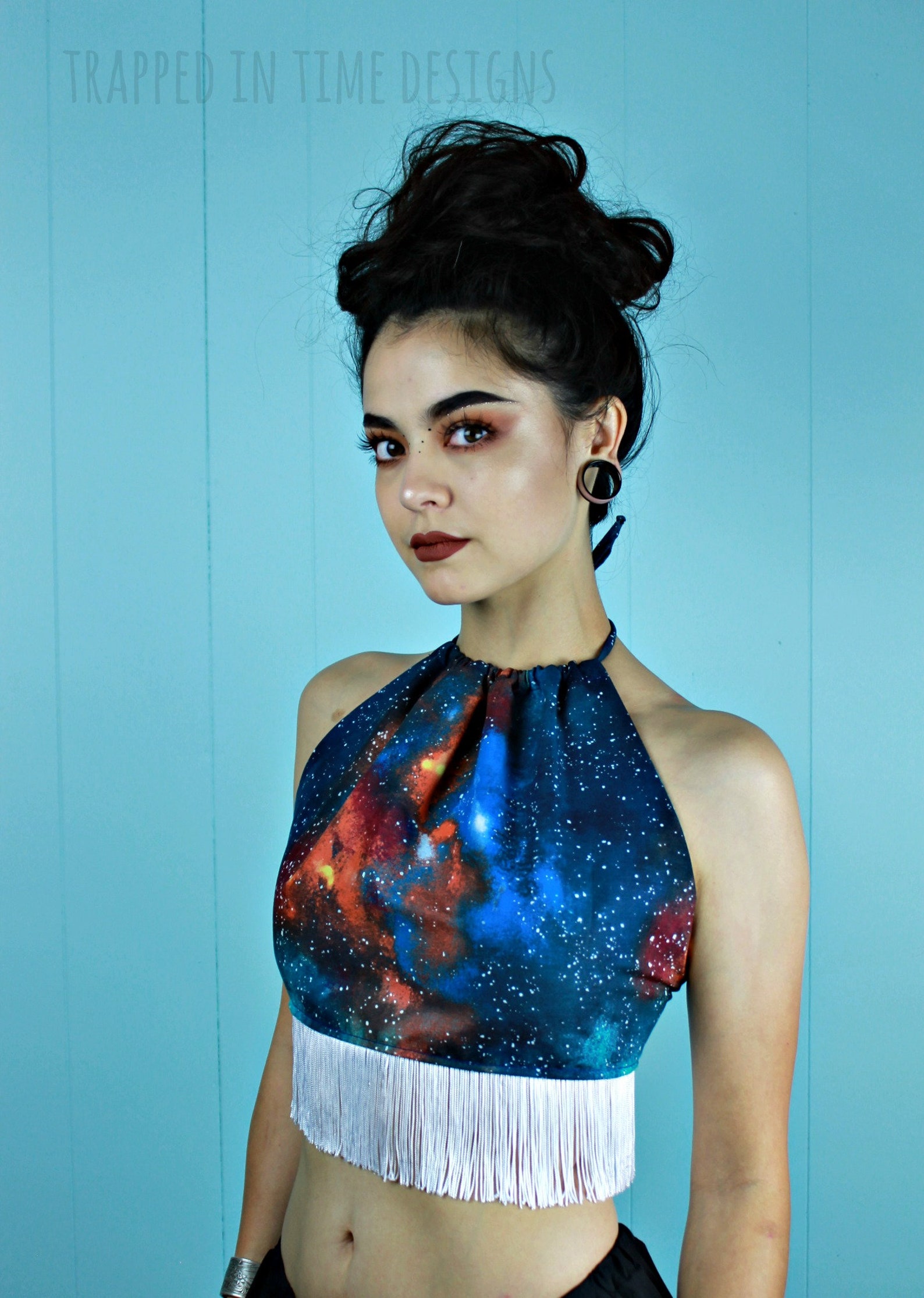 Galaxy Crop Top Celestial Top Festival Fashion Summer - Etsy