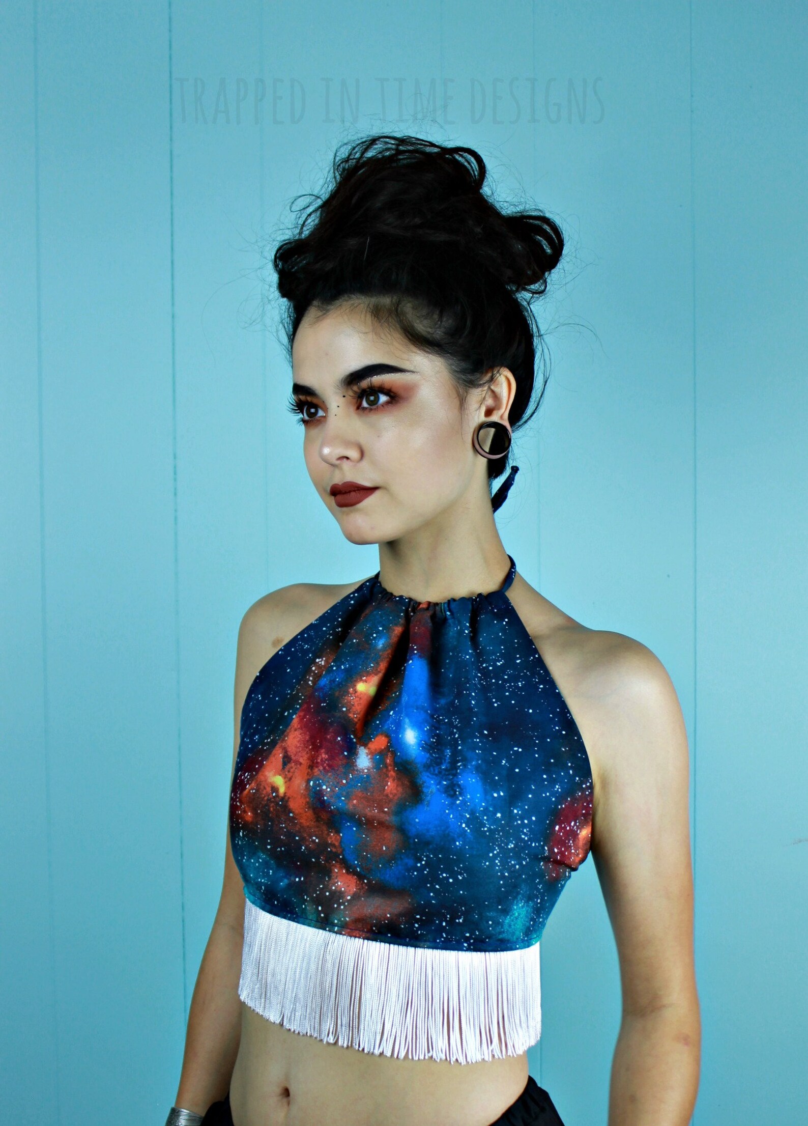 Galaxy Crop Top Celestial Top Festival Fashion Summer - Etsy