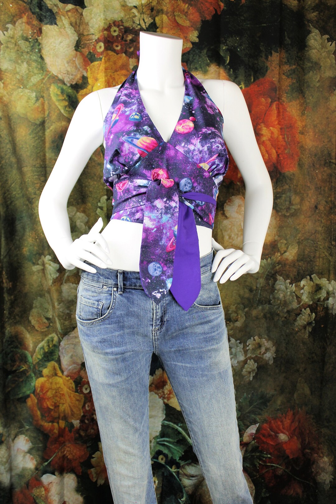 Galaxy Crop Top, 70s Style, Retro Crop Top, Women's Crop Top - Etsy