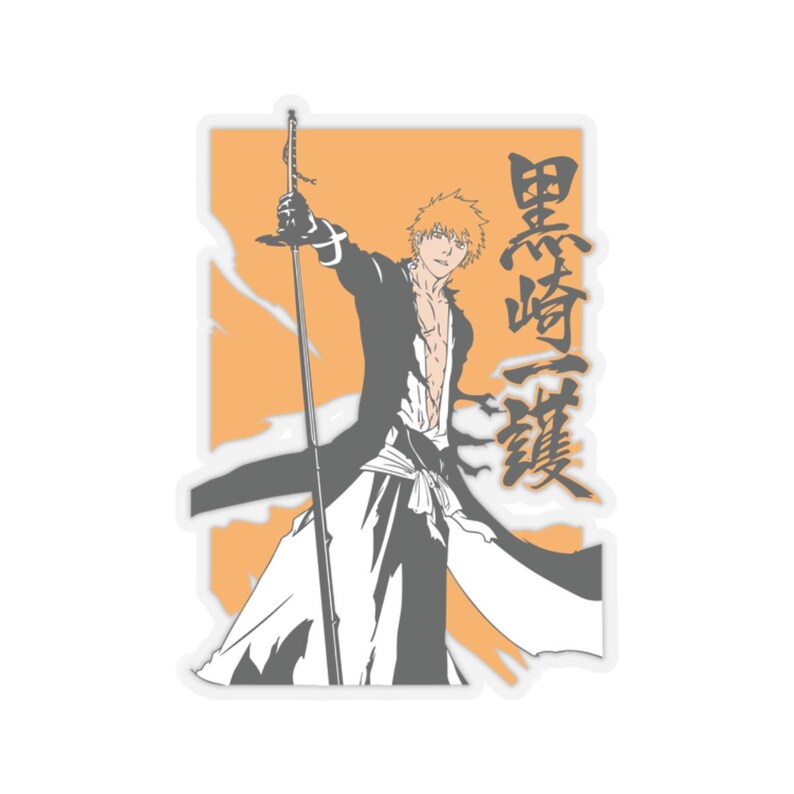 Ichigo Kurosaki Bleach Anime Manga Sticker, Bleach Bankai Sticker ...