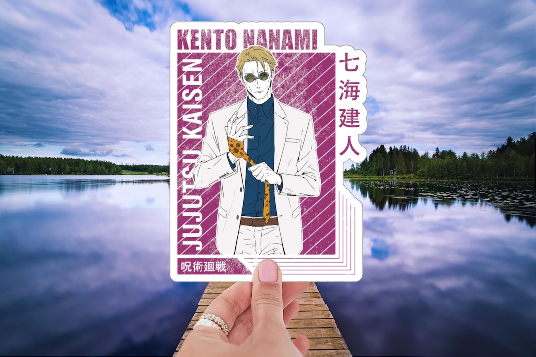 Kento Nanami Sticker, Jujutsu Kaisen Sticker, Kawaii Anime Decal, Otaku ...