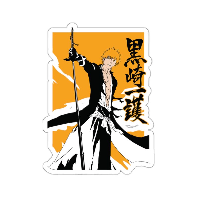 Ichigo Kurosaki Bleach Anime Manga Sticker, Bleach Bankai Sticker ...