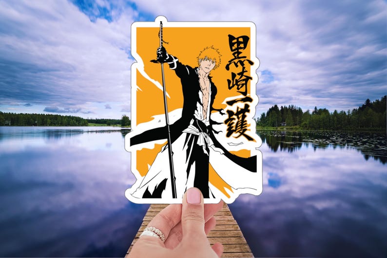 Ichigo Kurosaki Bleach Anime Manga Sticker, Bleach Bankai Sticker ...