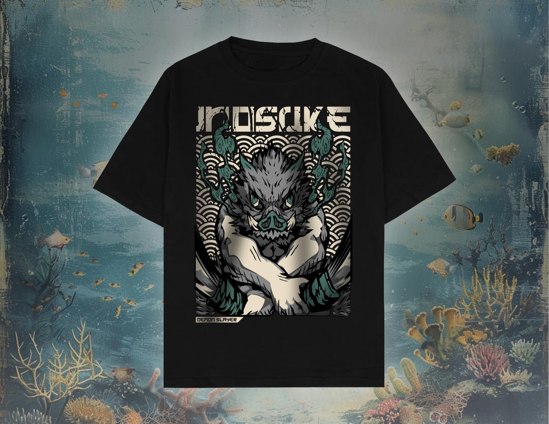 Inosuke Hashibira Kimetsu No Yaiba Demon Slayer T-shirt, Anime Graphic ...