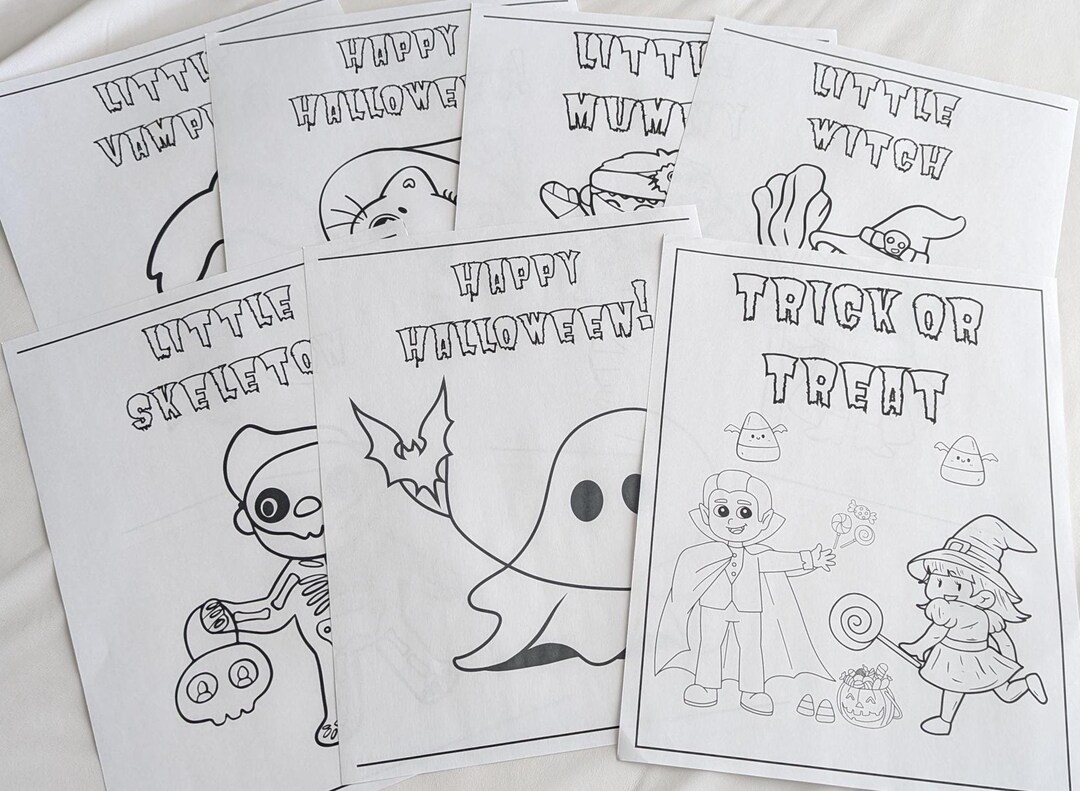 Coloring Page Halloween Activity for Kids Halloween Coloring Page for ...