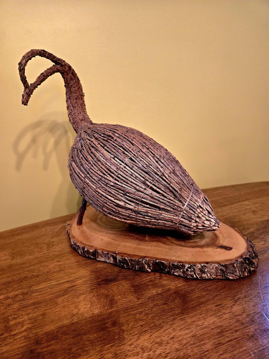 Vintage Circa 1970's James Bay Cree Hand Crafted Tamarac Twig Goose ...