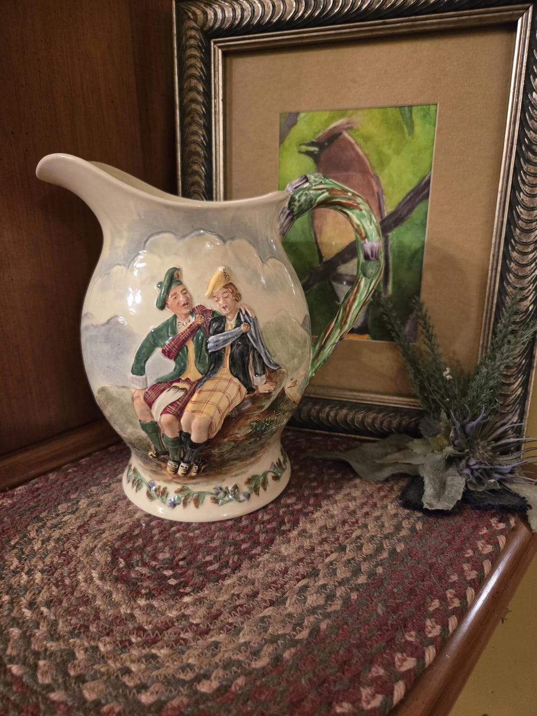 Vintage 1930's Hand Painted Crown Devon Fieldings Majolica Musical ...