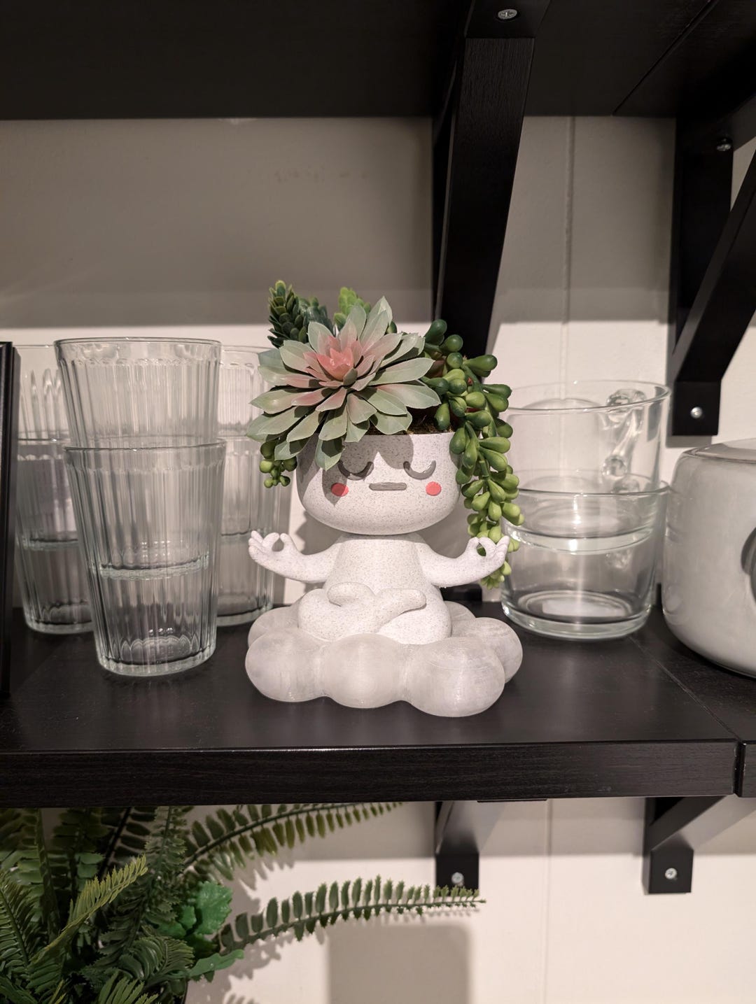 Lotus Yoga Pose Planter Gift Zen Figure in Lotus Position Perfect ...