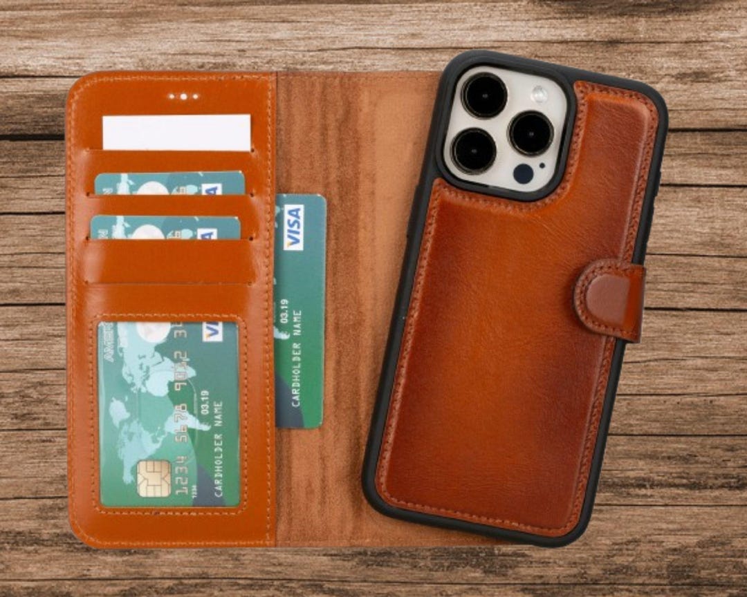 IPhone 16 Pro Max Leather Wallet Case | Personalized Leather iPhone 16 ...