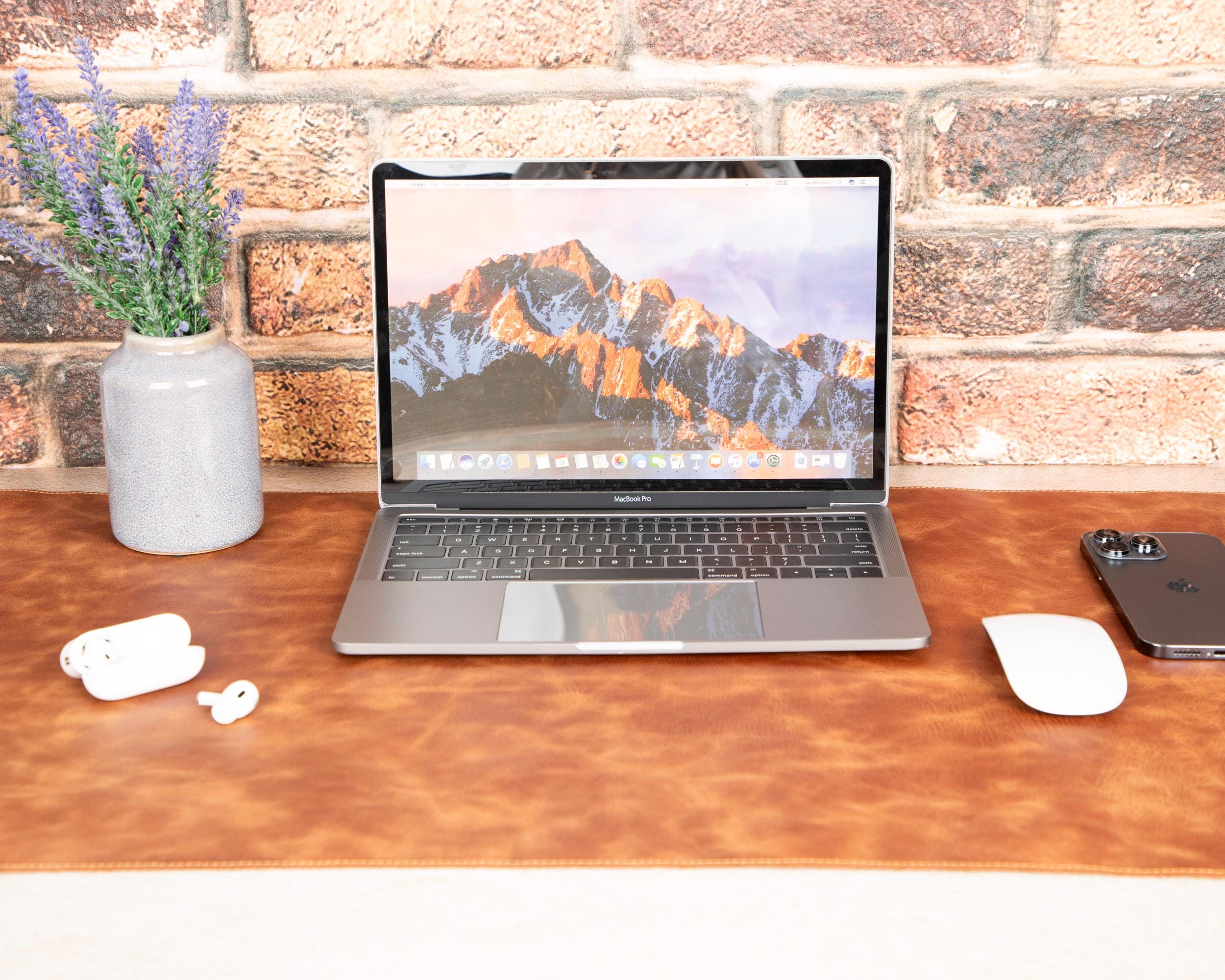 Custom Leather Desk Mat, Personalized Desk Pad, Large Desk Blotter ...