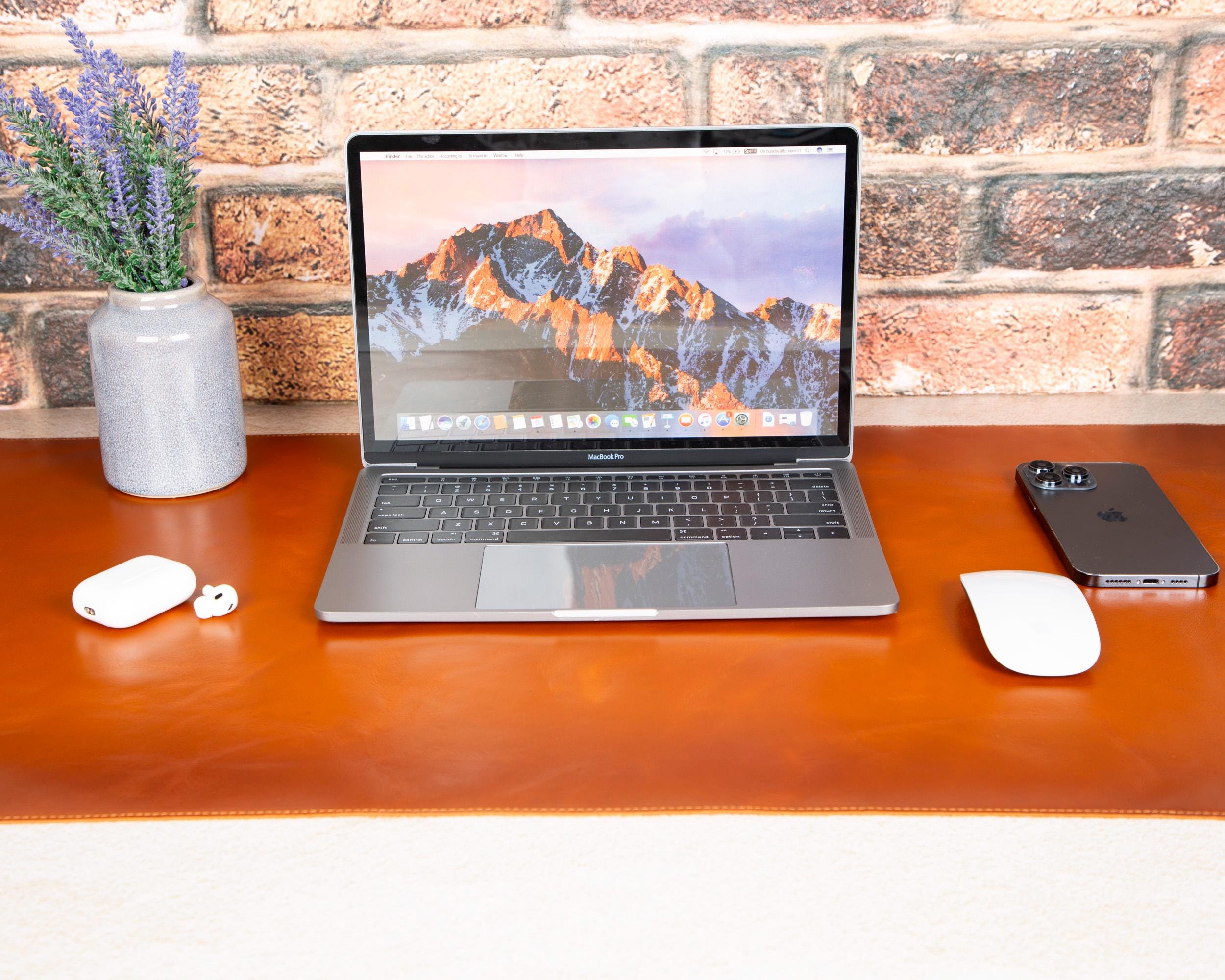 Custom Leather Desk Mat, Personalized Desk Pad, Large Desk Blotter ...