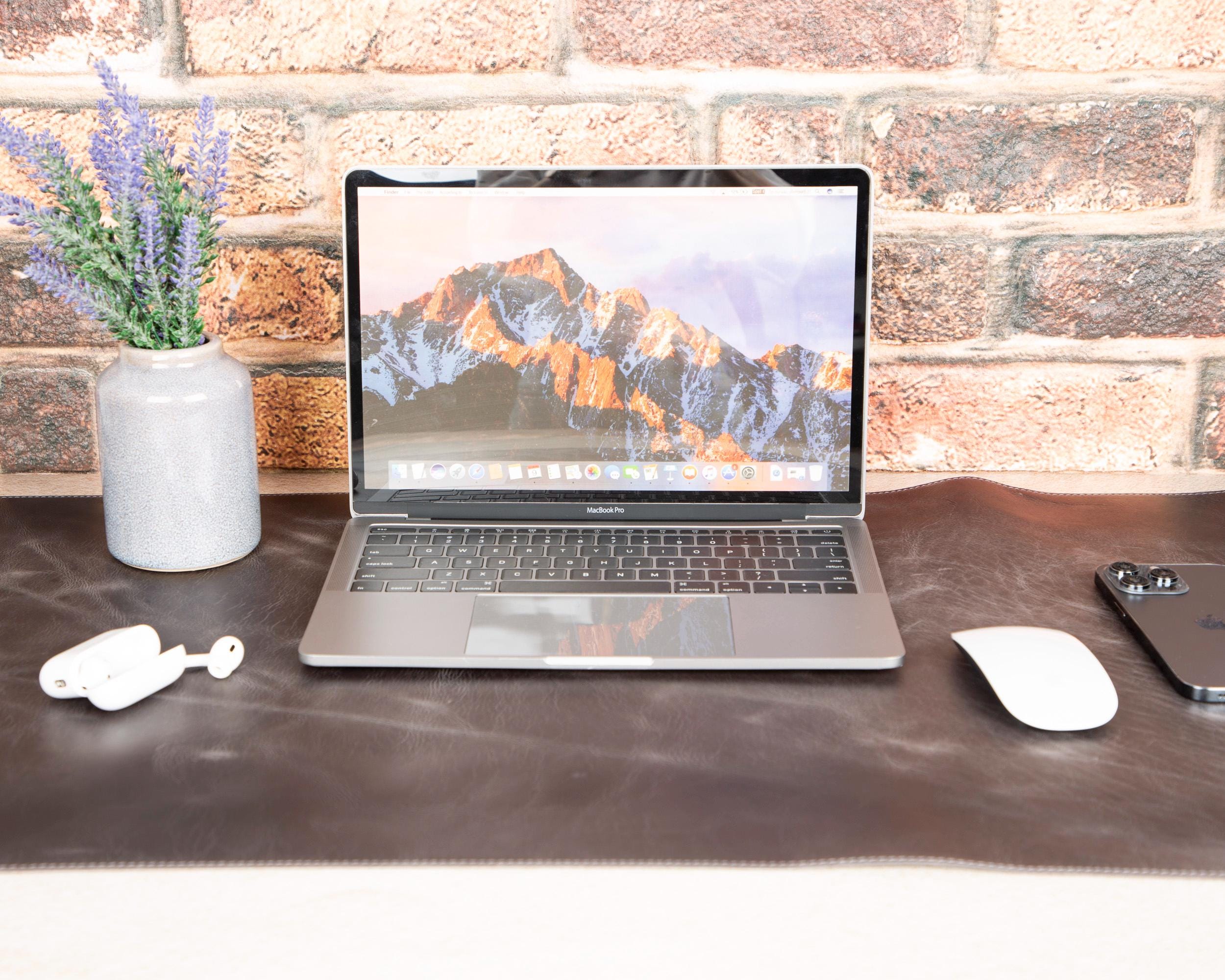 Custom Leather Desk Mat, Personalized Desk Pad, Large Desk Blotter ...