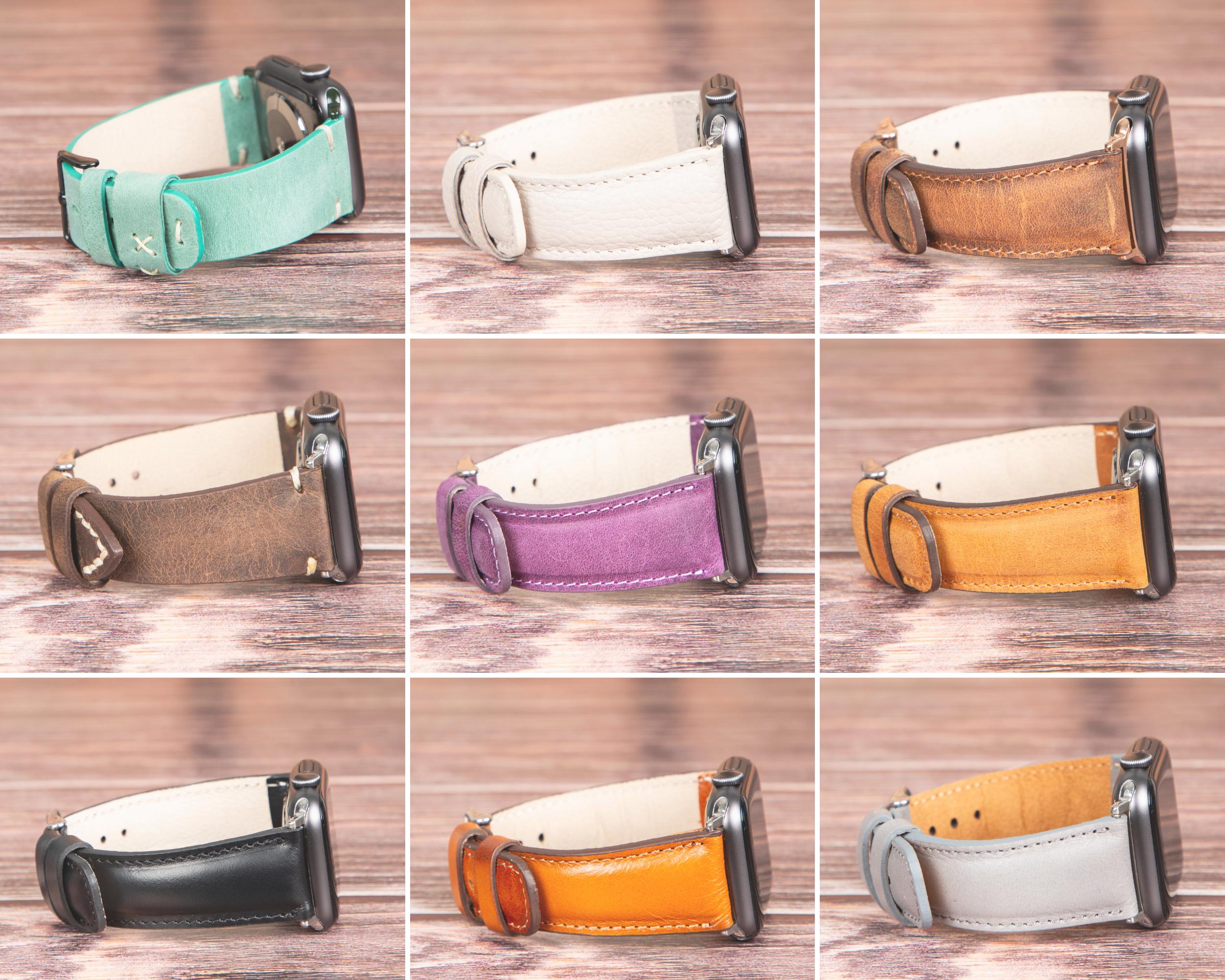 Personalized Leather Fitbit Versa 4 Sense 2 Watch Band Men | Women ...