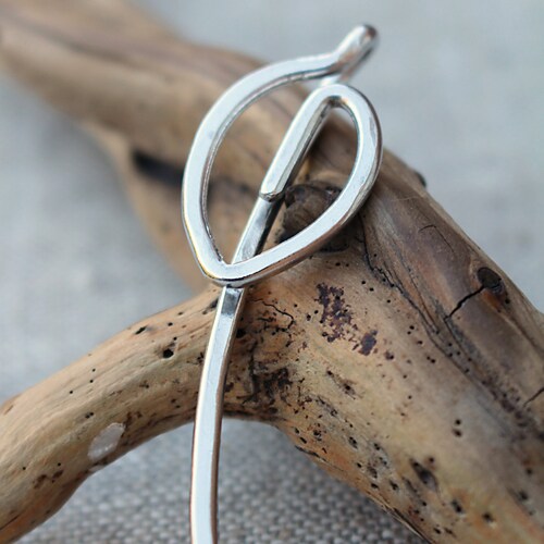 Large Treble Clef Shawl Pin Hair Pin Aluminum Big Hair | Etsy