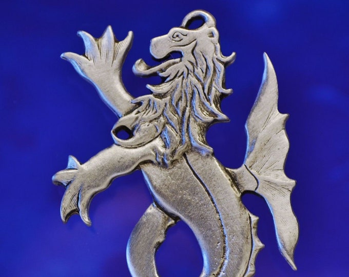 Sea Lion or Merlion Brooch | Heraldic Jewelry | Mythical Beasts | Sea ...
