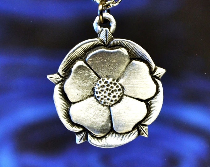 Tudor Rose Necklace or Union Rose or English Rose Crafted in Fine ...