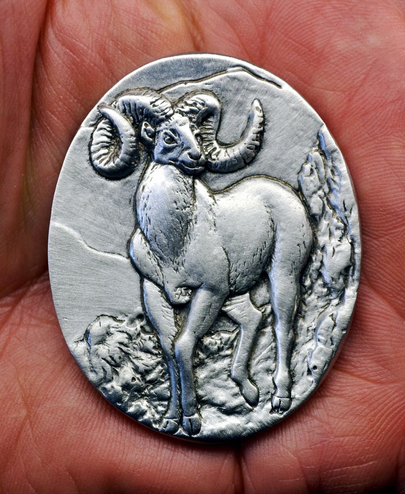 Bighorn Sheep Pin Brooch Sheep Pin in Fine Pewter by - Etsy