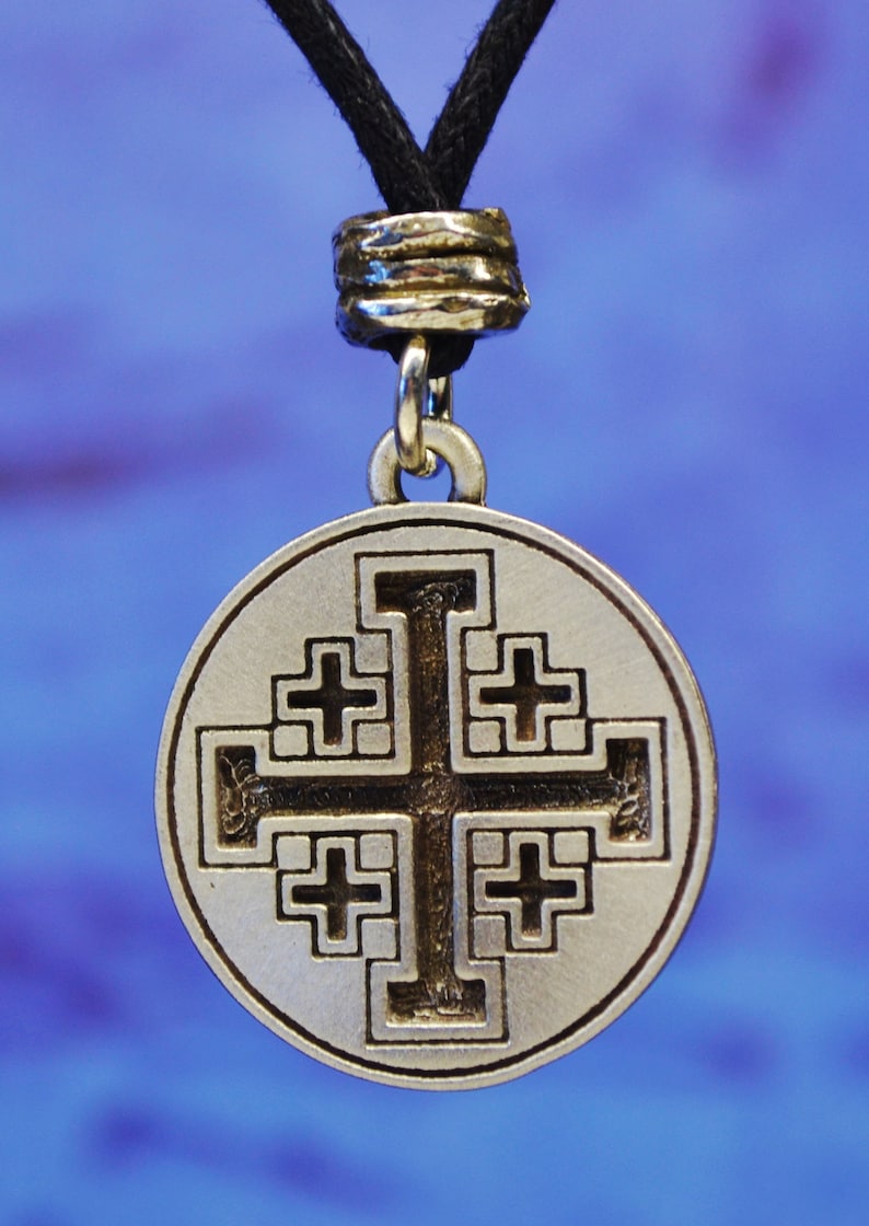 Jerusalem Cross Crusaders Cross Five Fold Cross Pewter | Etsy