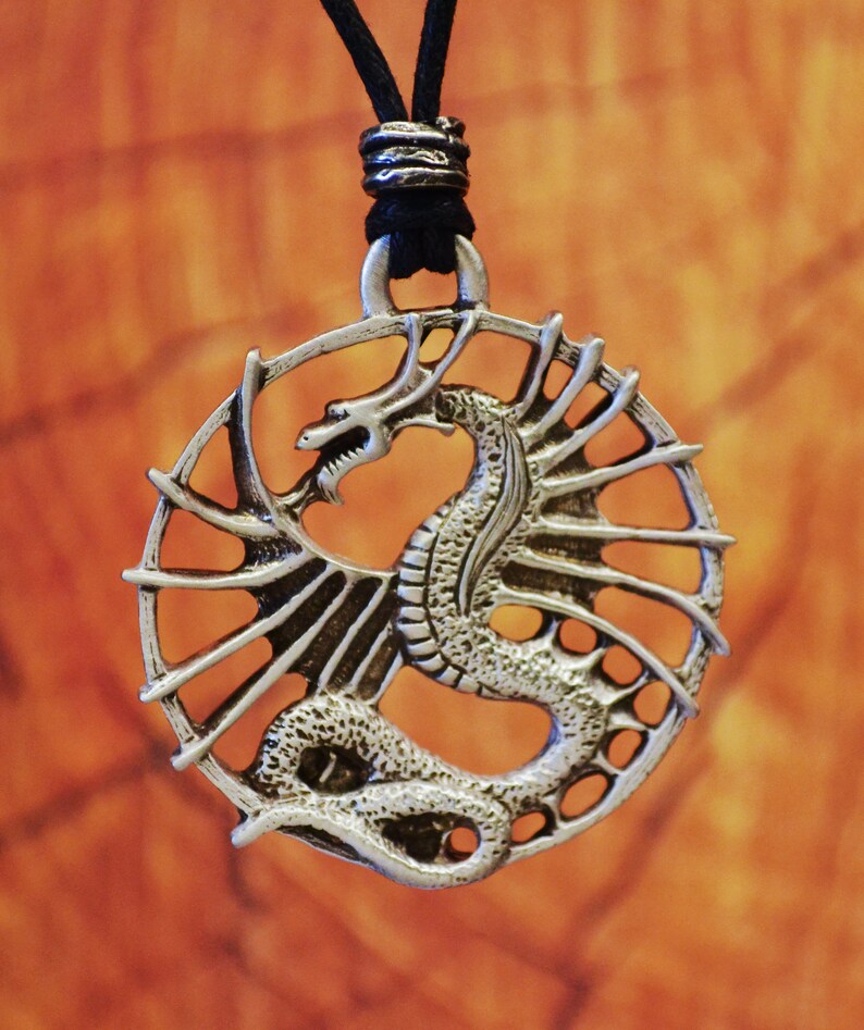 Dragon Necklace Pendant Dragon Necklace Mythical Dragon | Etsy