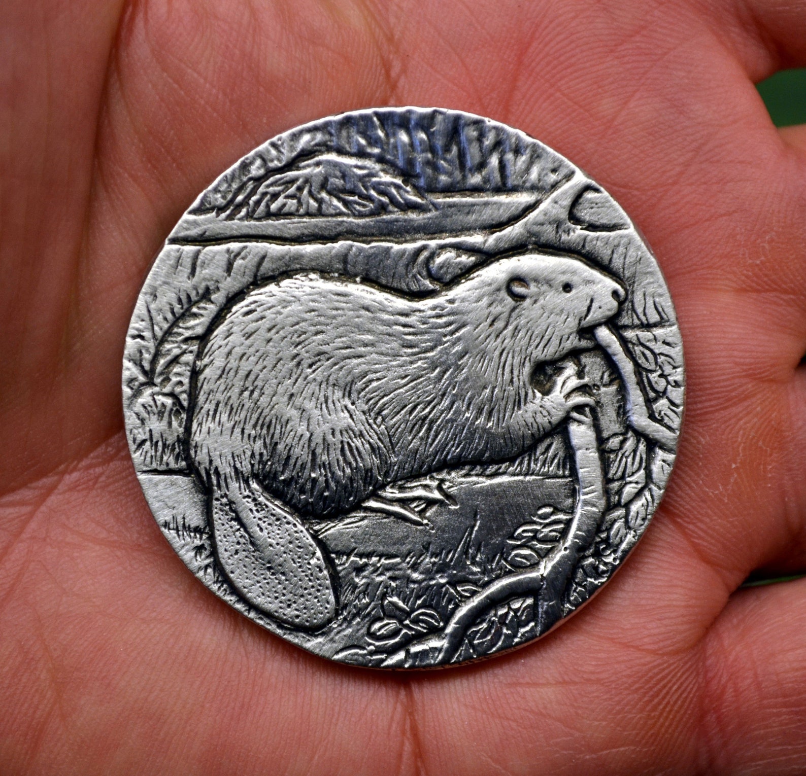 Beaver Pin Beaver Brooch Wildlife Jewelry Handcrafted by - Etsy