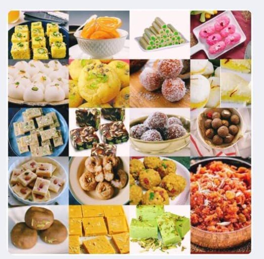 Pure Fresh Authentic Indian Food and Sweets Mithai Ladoo, Barfi, Soan ...
