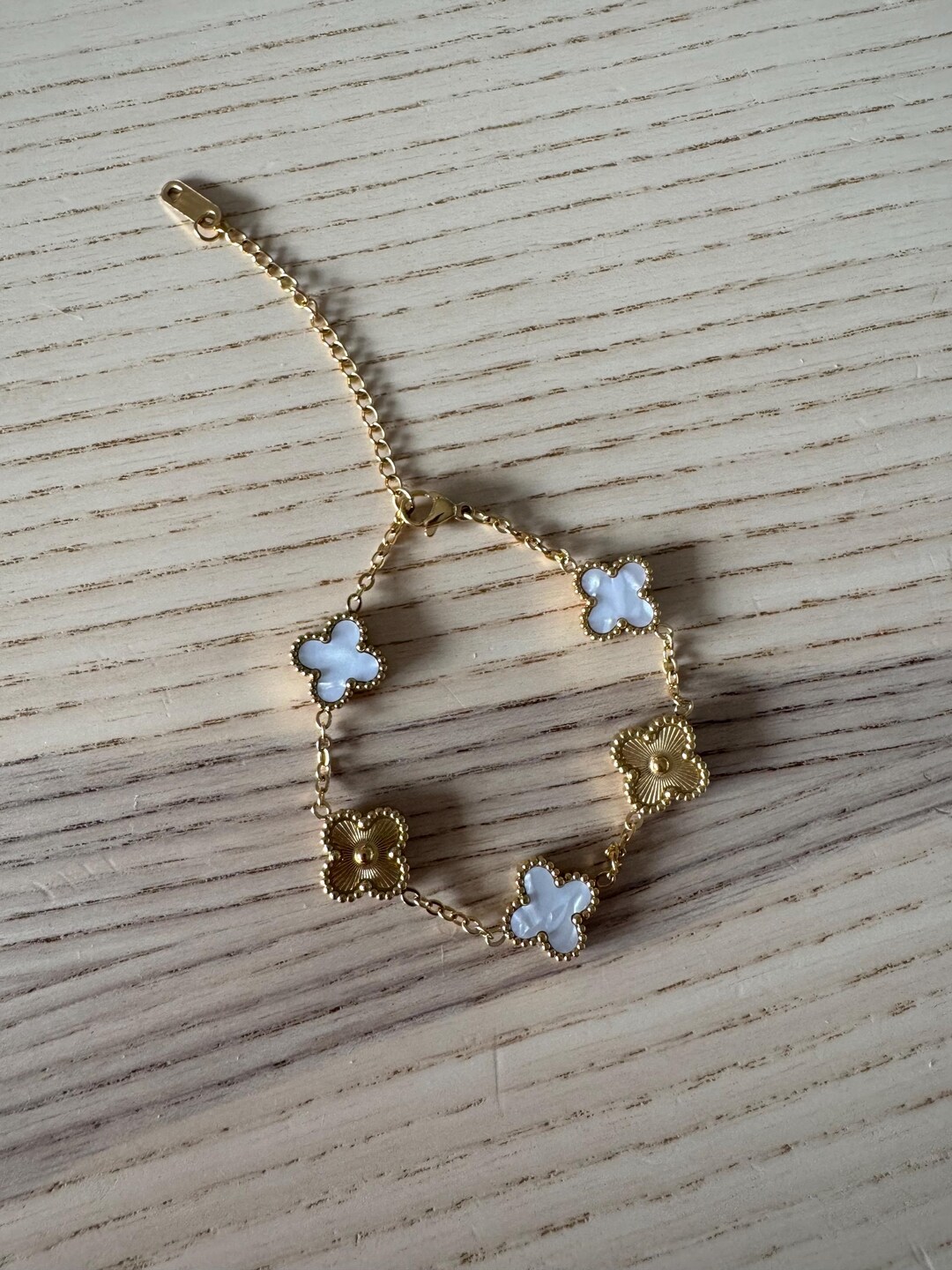 Bracelet Van Cleef Replica White/gold - Etsy