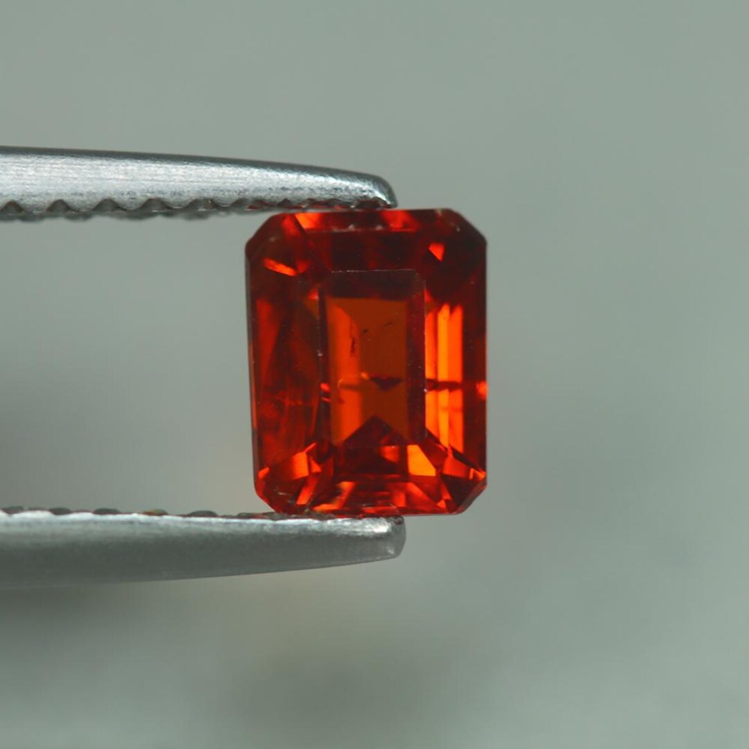 0.84 Cts_best Color_100 % Natural Reddish Orange Spessartite Garnet ...