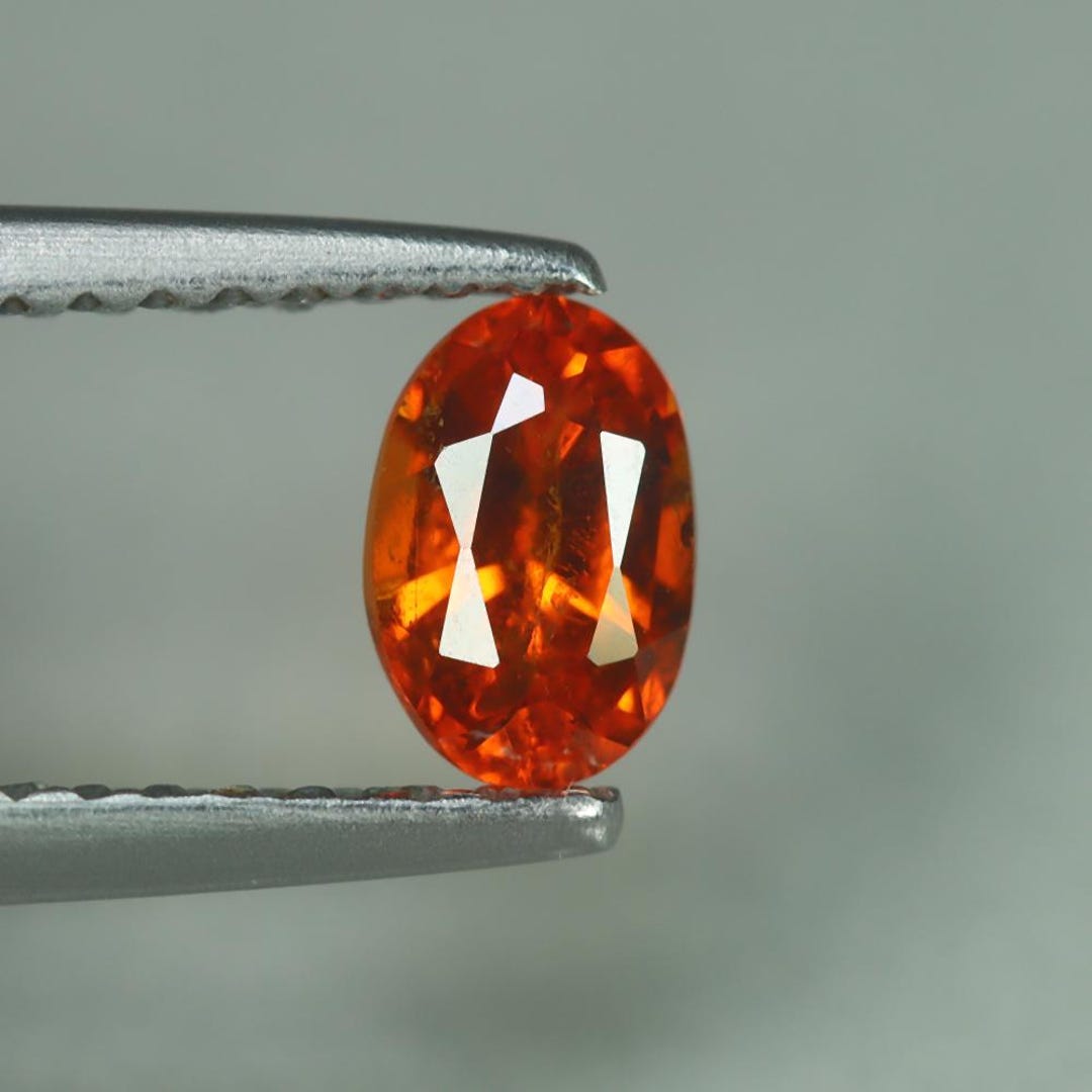 0.60 Cts_great Best Color_100 % Natural Orange Spessartite Garnet ...