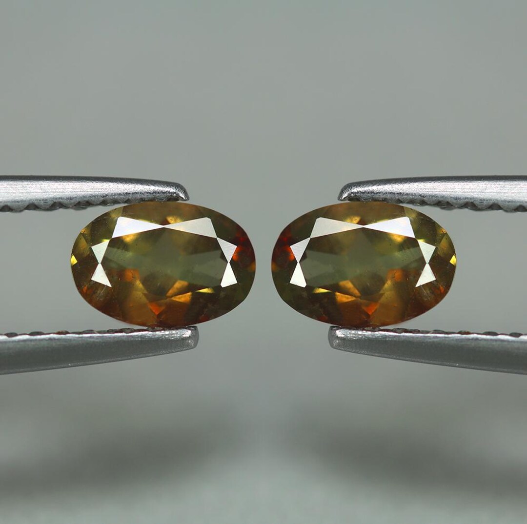 0.93 Cts_matching 6 X 4 Pair_100 % Natural Unheated Bi-color Andalusite_brazil - Etsy